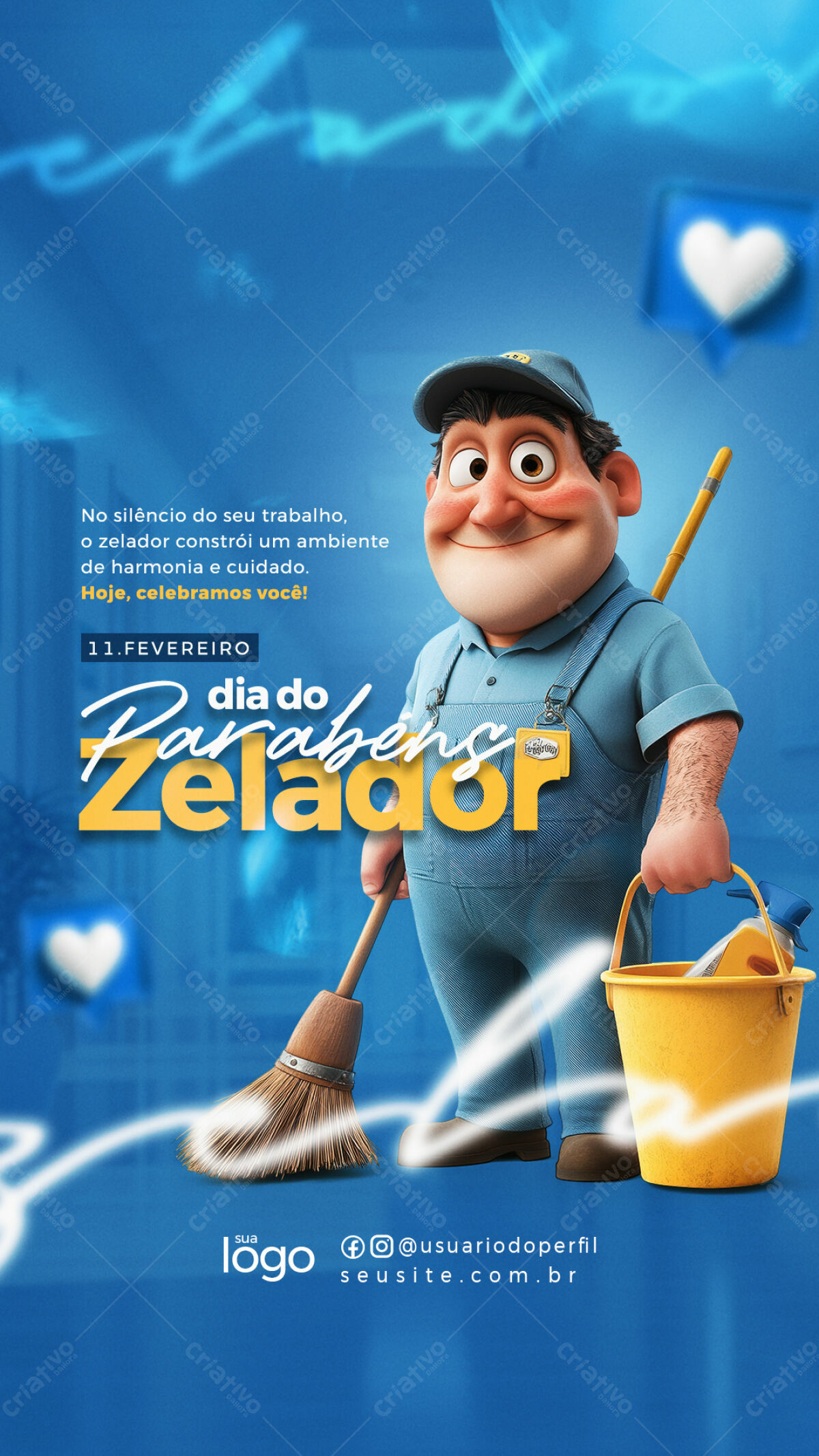 Dia do zelador 01 story - [download] 140911 | Criativo Dahora