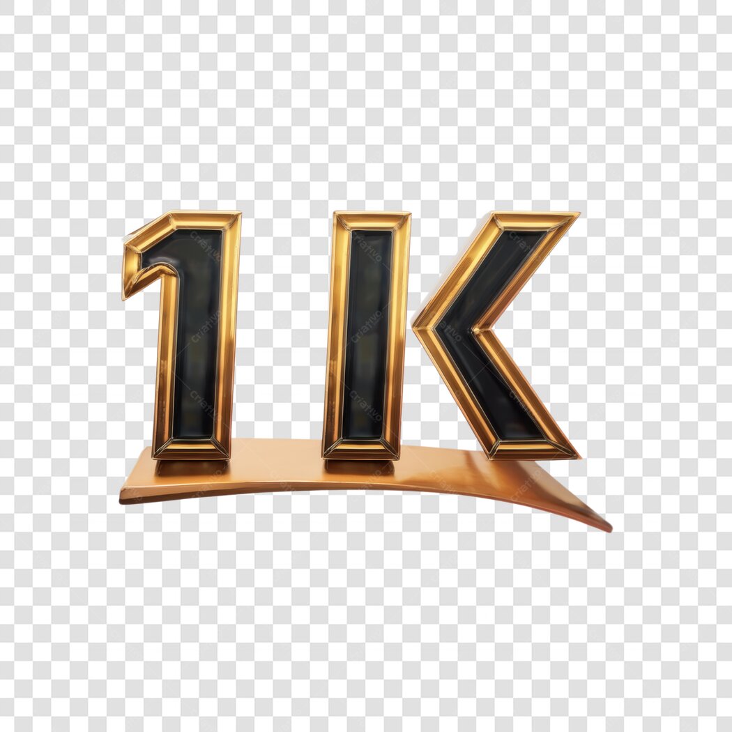 Logo 1K Seguidores PNG com fundo transparente | PNG Grátis [download]