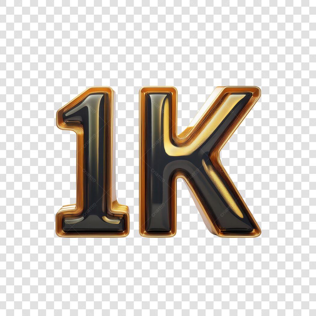 Logo 1K Seguidores PNG com fundo transparente | PNG Grátis [download]