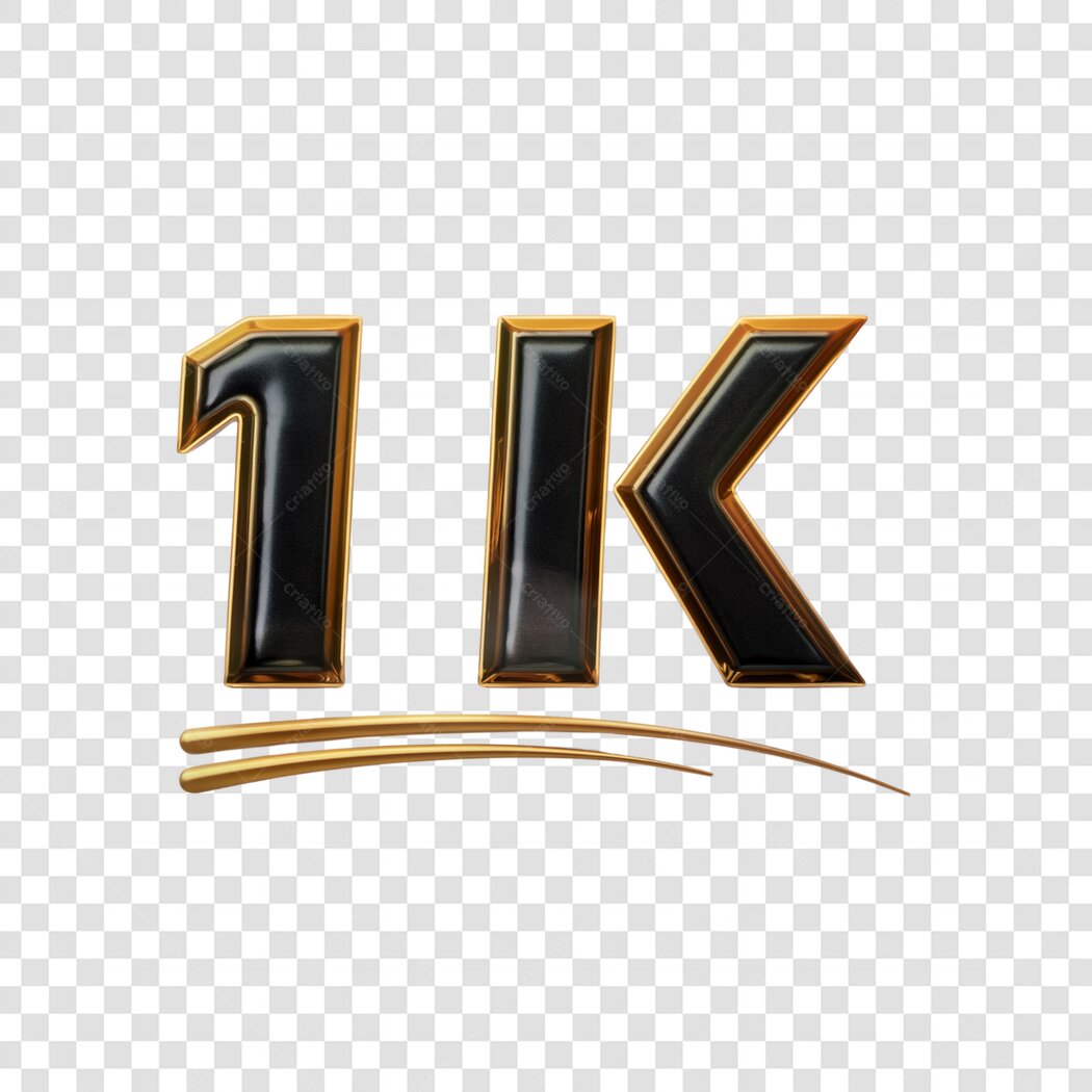 Logo 1K Seguidores PNG com fundo transparente | PNG Grátis [download]