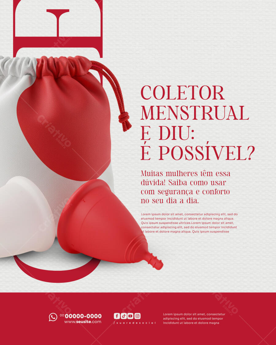 Editable Psd Flyer for Menstrual Cup and IUD Information | PSD Premium ...